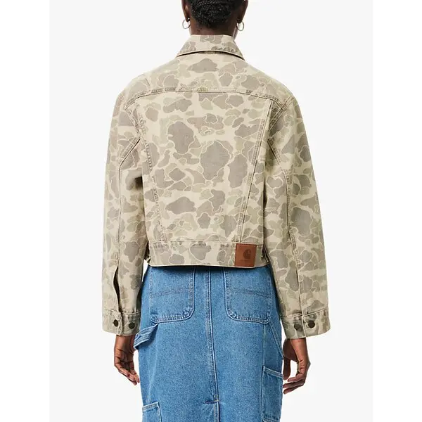 Carhartt Work In Progress Duck Orell Camo-Pattern Denim Jacket In